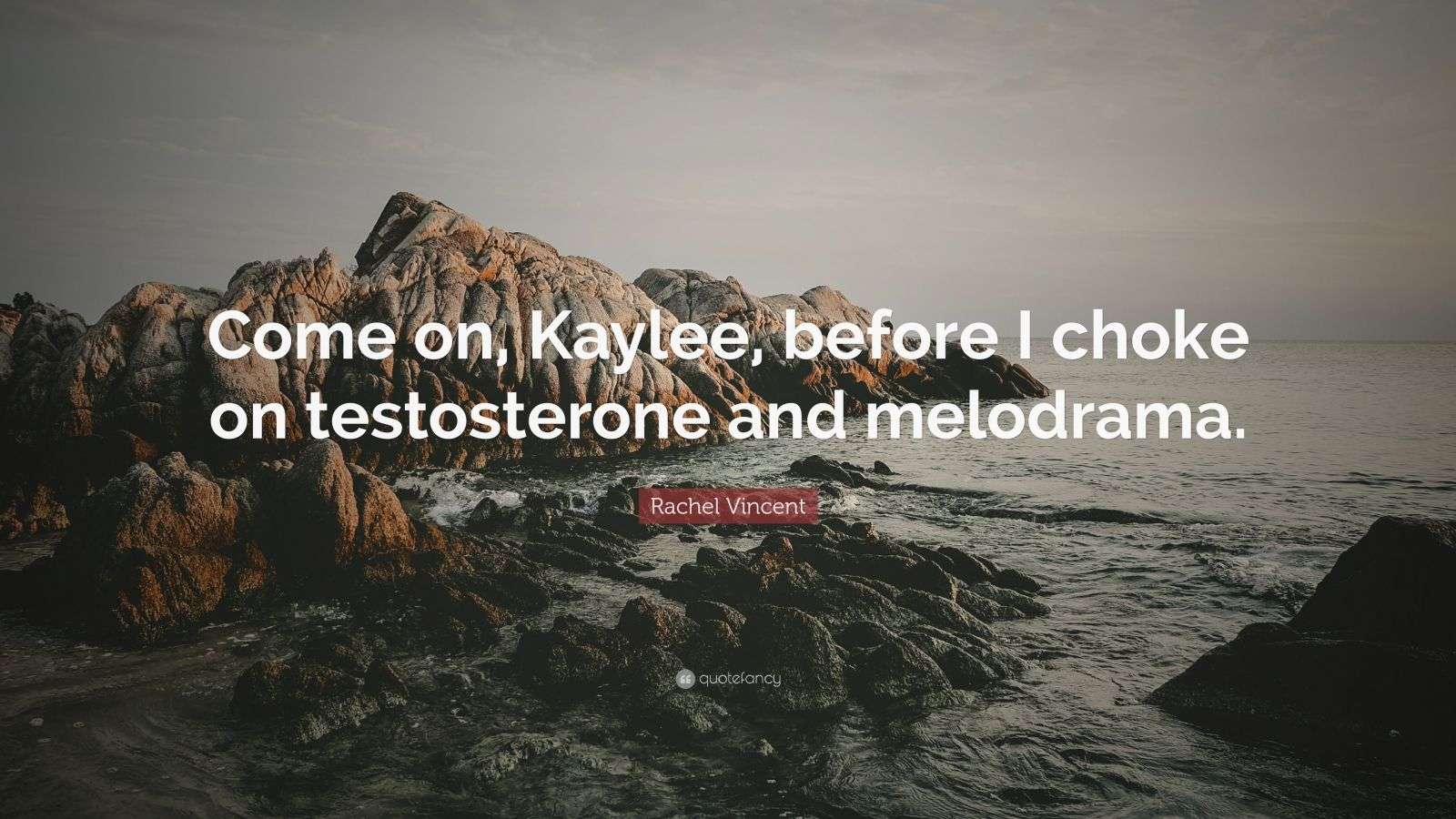 Rachel Vincent Quote: “Come on, Kaylee, before I choke on testosterone ...