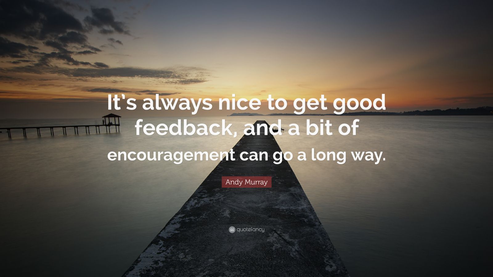 Andy Murray Quote: “It’s always nice to get good feedback, and a bit of ...