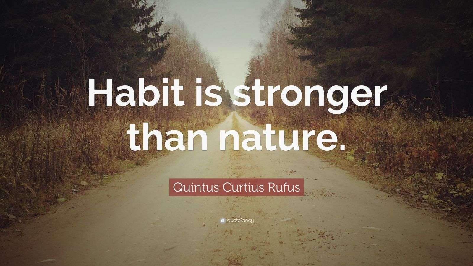 Quintus Curtius Rufus Quote: “Habit is stronger than nature.”