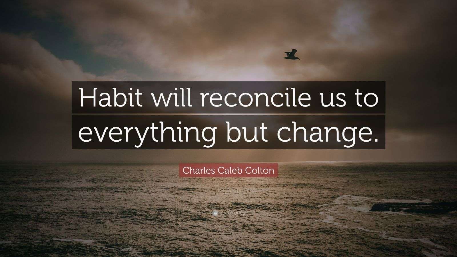 Charles Caleb Colton Quote: “Habit will reconcile us to everything but ...