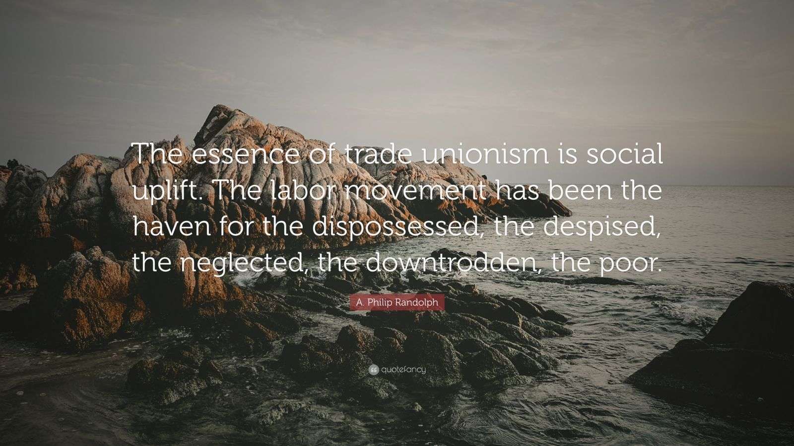 A. Philip Randolph Quote: “The essence of trade unionism is social ...