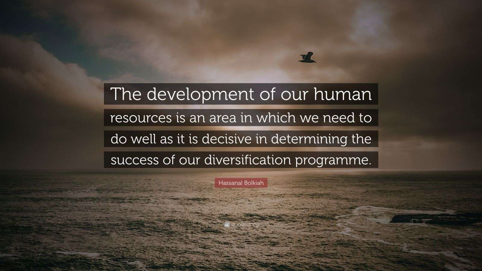 Hassanal Bolkiah Quote: “The development of our human resources is an ...