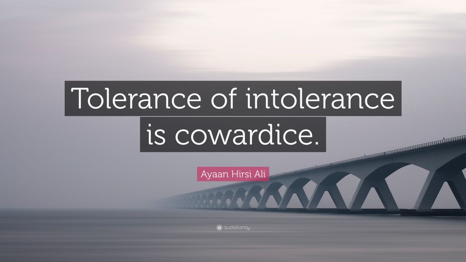 Ayaan Hirsi Ali Quote: “Tolerance of intolerance is cowardice.” (12 ...