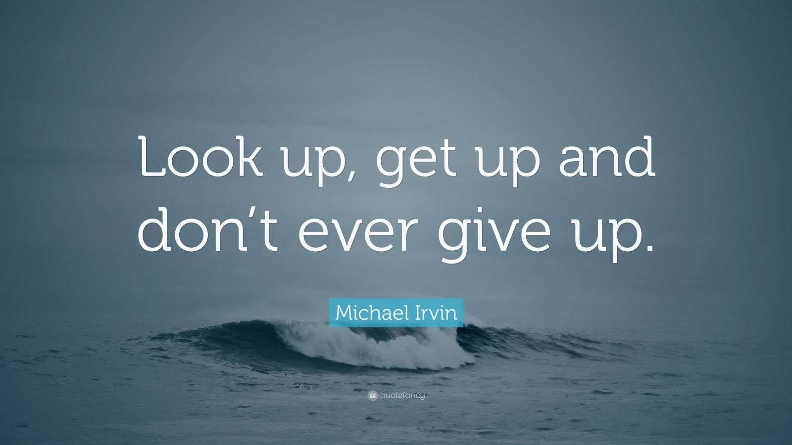 Michael Irvin Quote: “Look up, get up and don’t ever give up.” (12 ...