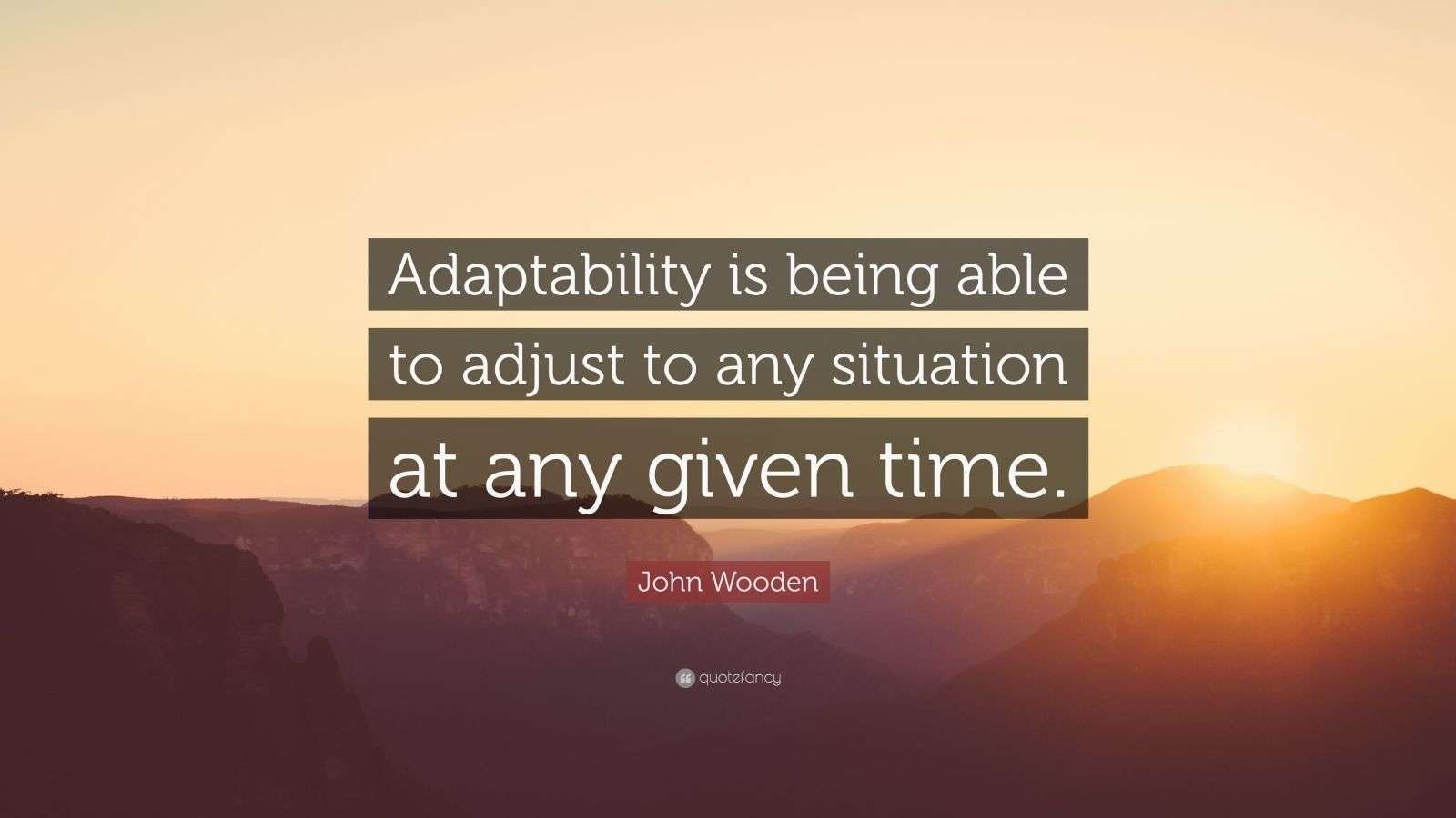 John Wooden Quote: “Adaptability is being able to adjust to any ...