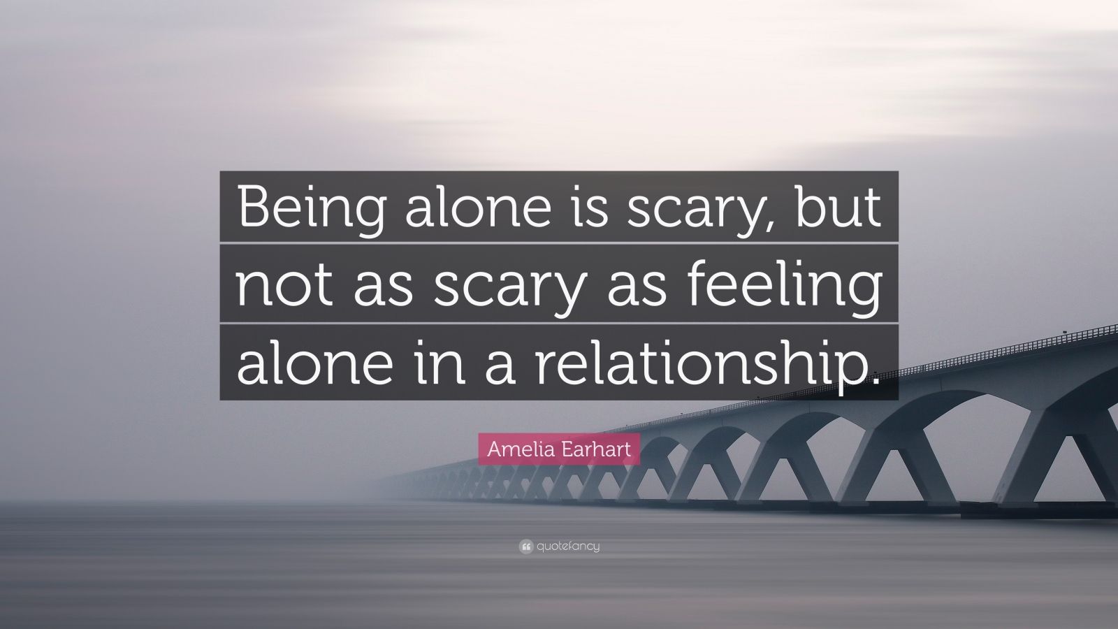 Amelia Earhart Quote: “Being alone is scary, but not as scary as ...