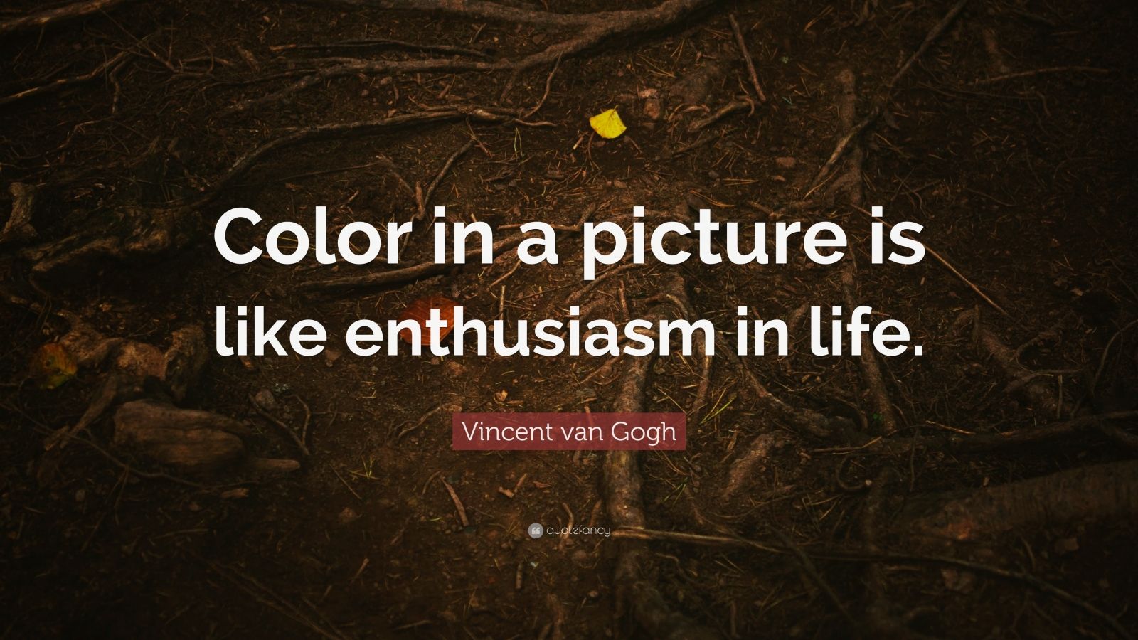 Vincent van Gogh Quote: “Color in a picture is like enthusiasm in life ...