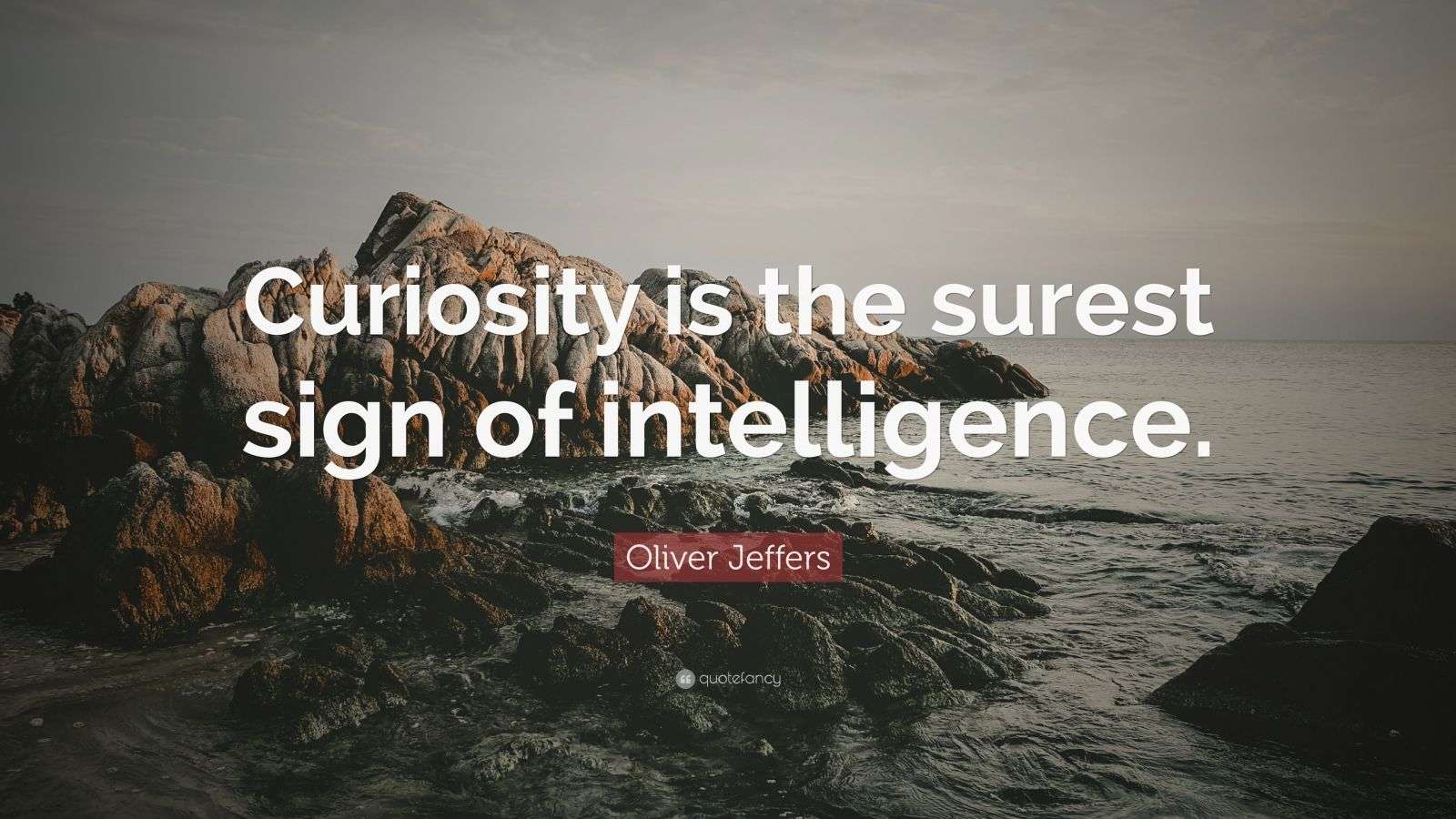 Oliver Jeffers Quote: “Curiosity is the surest sign of intelligence ...
