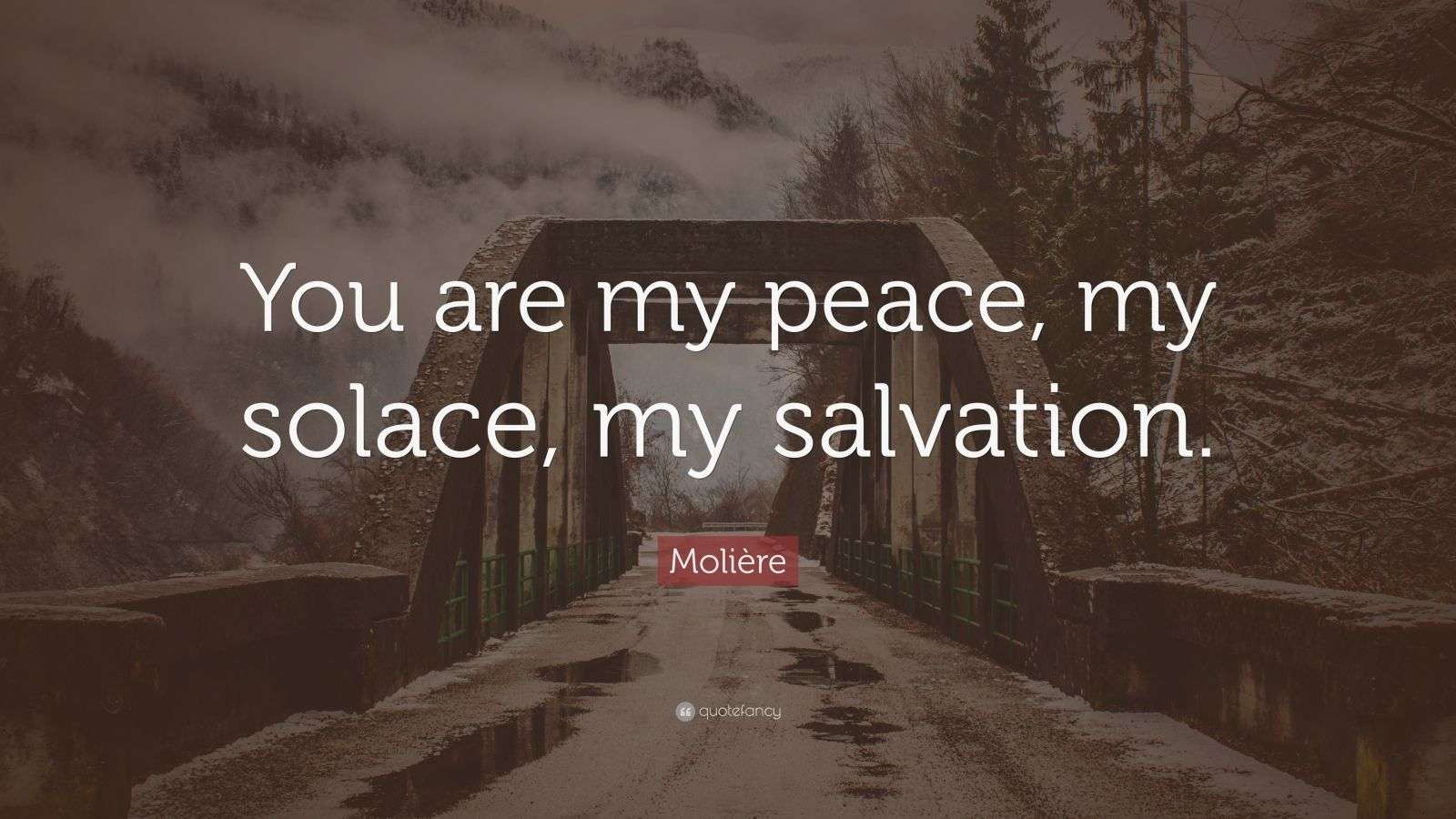 Molière Quote: “You are my peace, my solace, my salvation.” (8 ...