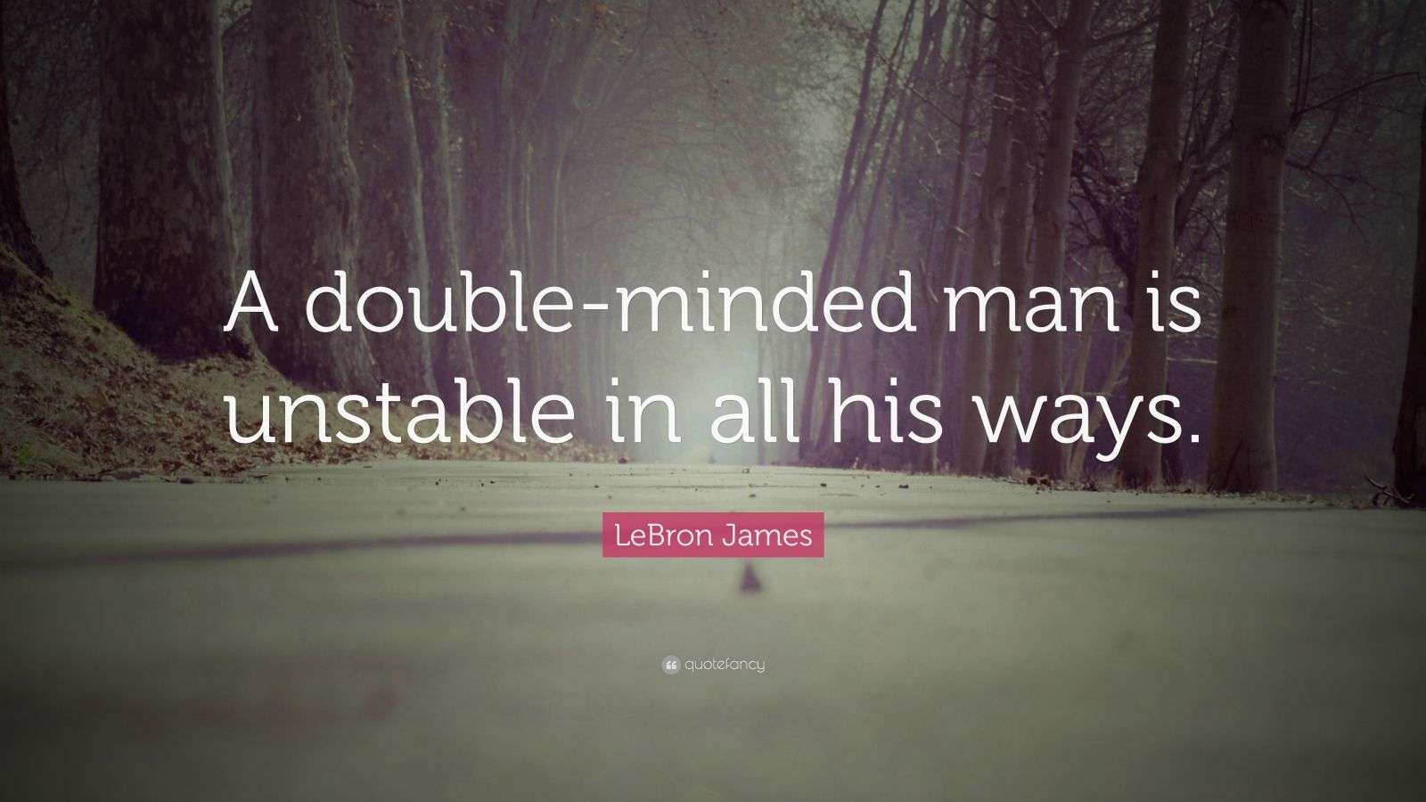 LeBron James Quote: “A double-minded man is unstable in all his ways ...