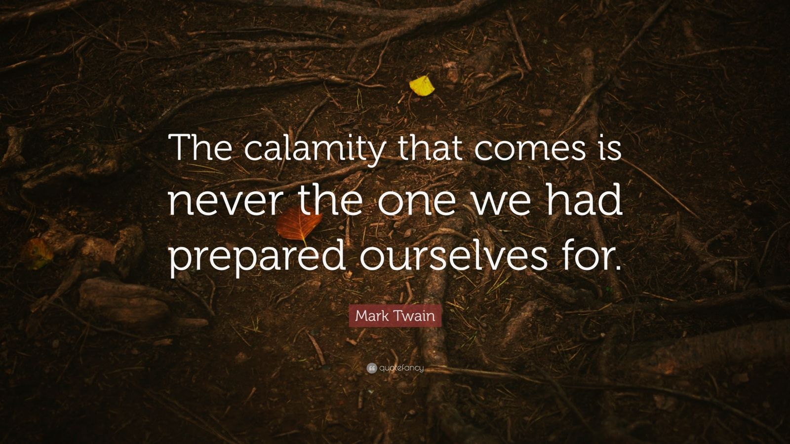 Mark Twain Quote: “The calamity that comes is never the one we had ...