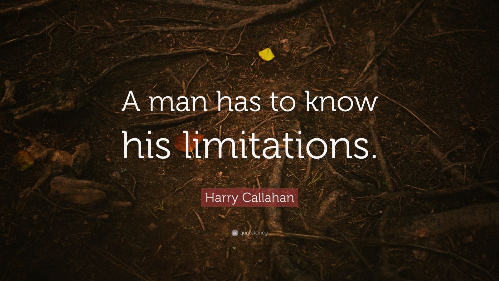 Harry Callahan Quote: “A man has to know his limitations.”