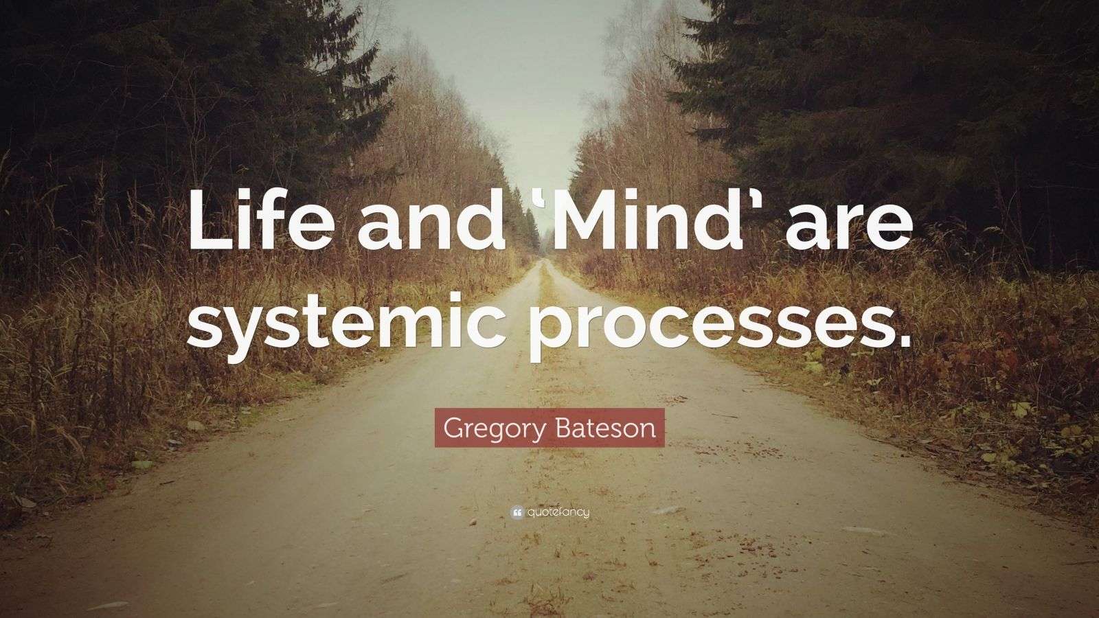 Gregory Bateson Quote: “Life and ‘Mind’ are systemic processes.” (7 ...