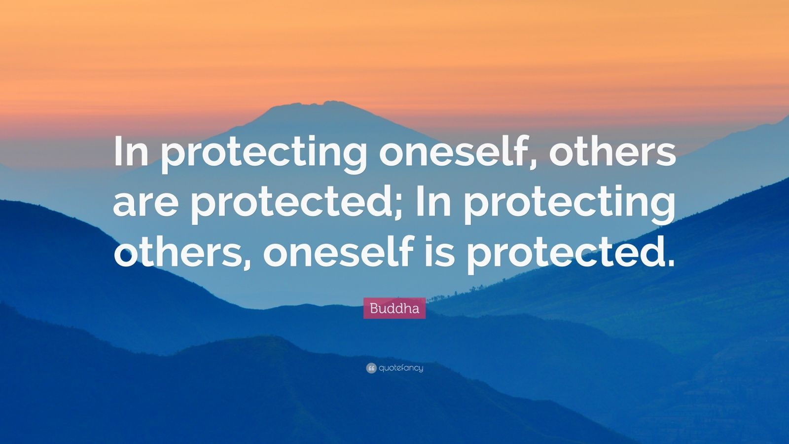 Buddha Quote: “In protecting oneself, others are protected; In ...