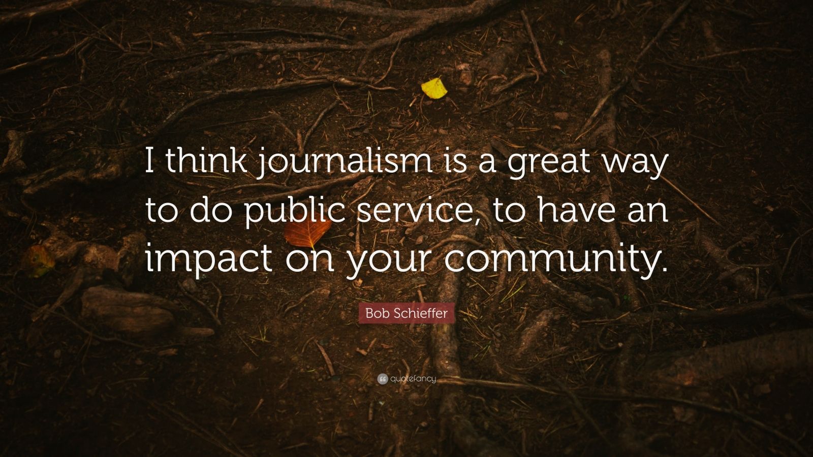 Bob Schieffer Quote: “I think journalism is a great way to do public ...