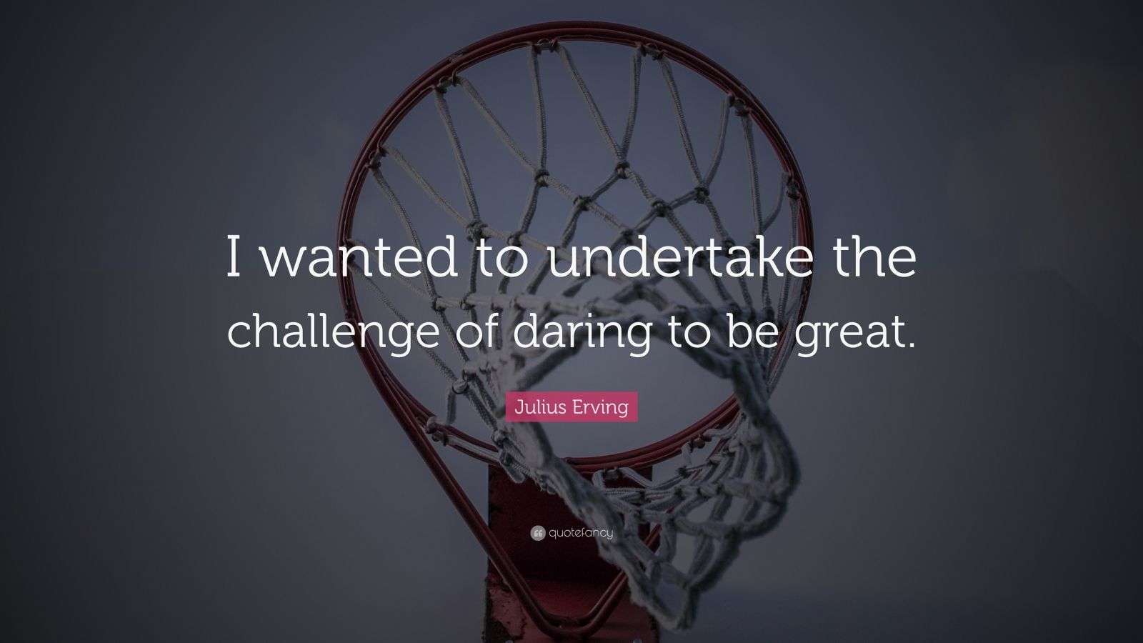 Julius Erving Quote: “I wanted to undertake the challenge of daring to ...