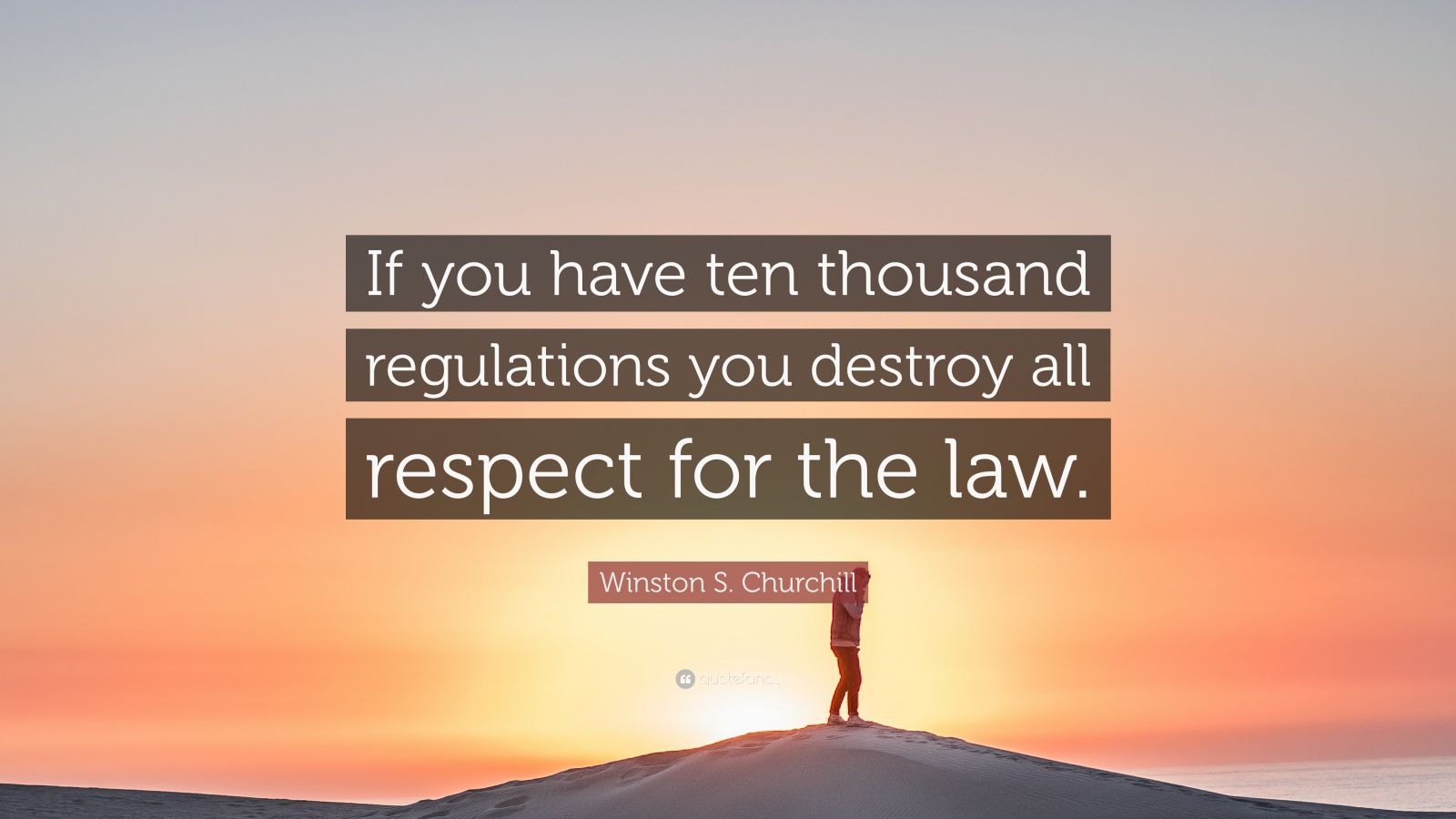 Winston S. Churchill Quote: “If you have ten thousand regulations you ...