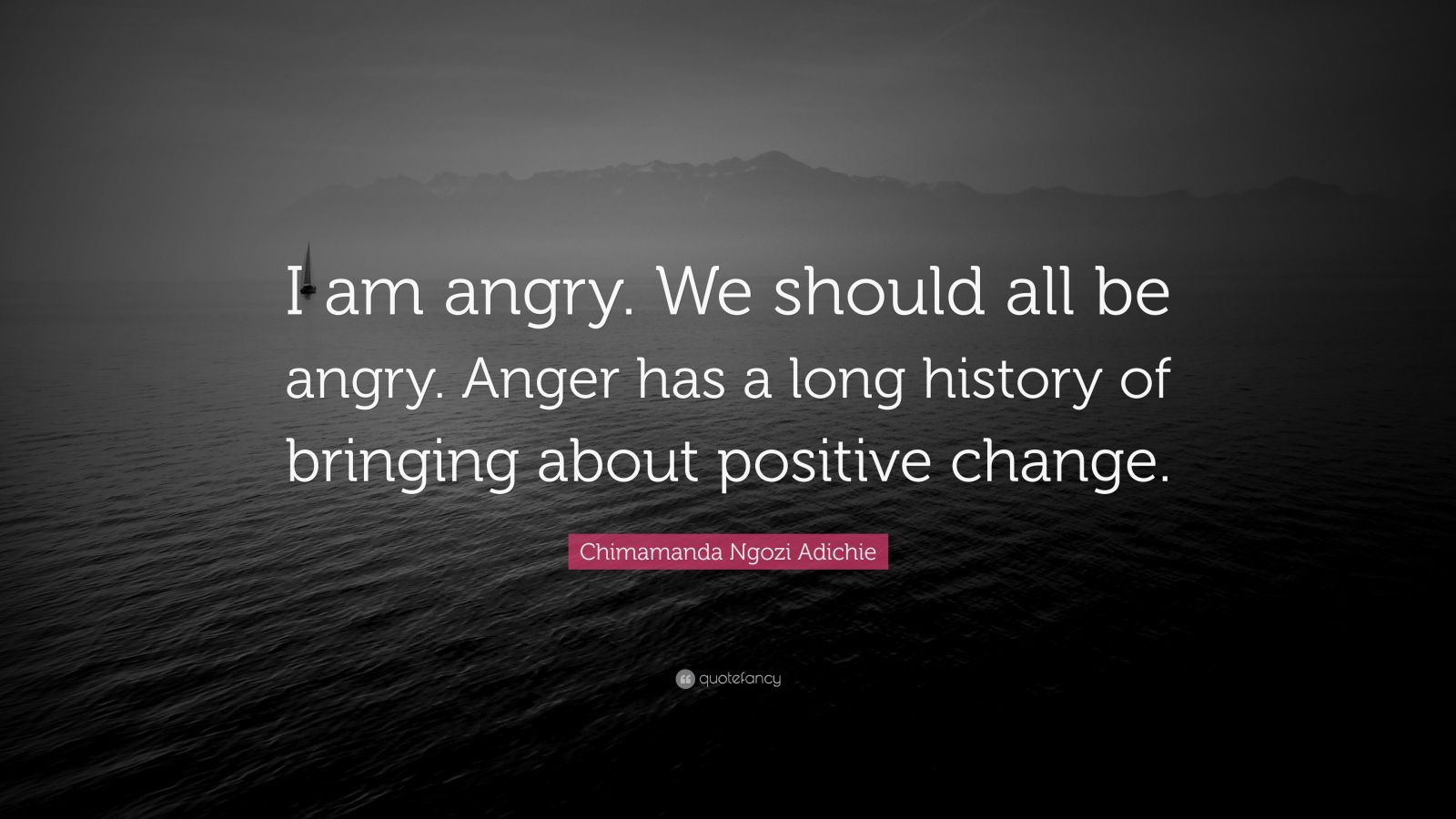 Chimamanda Ngozi Adichie Quote: “I am angry. We should all be angry ...