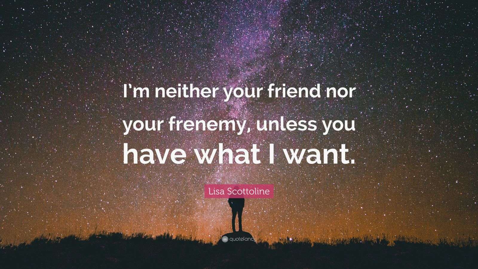 Lisa Scottoline Quote: “I’m neither your friend nor your frenemy ...