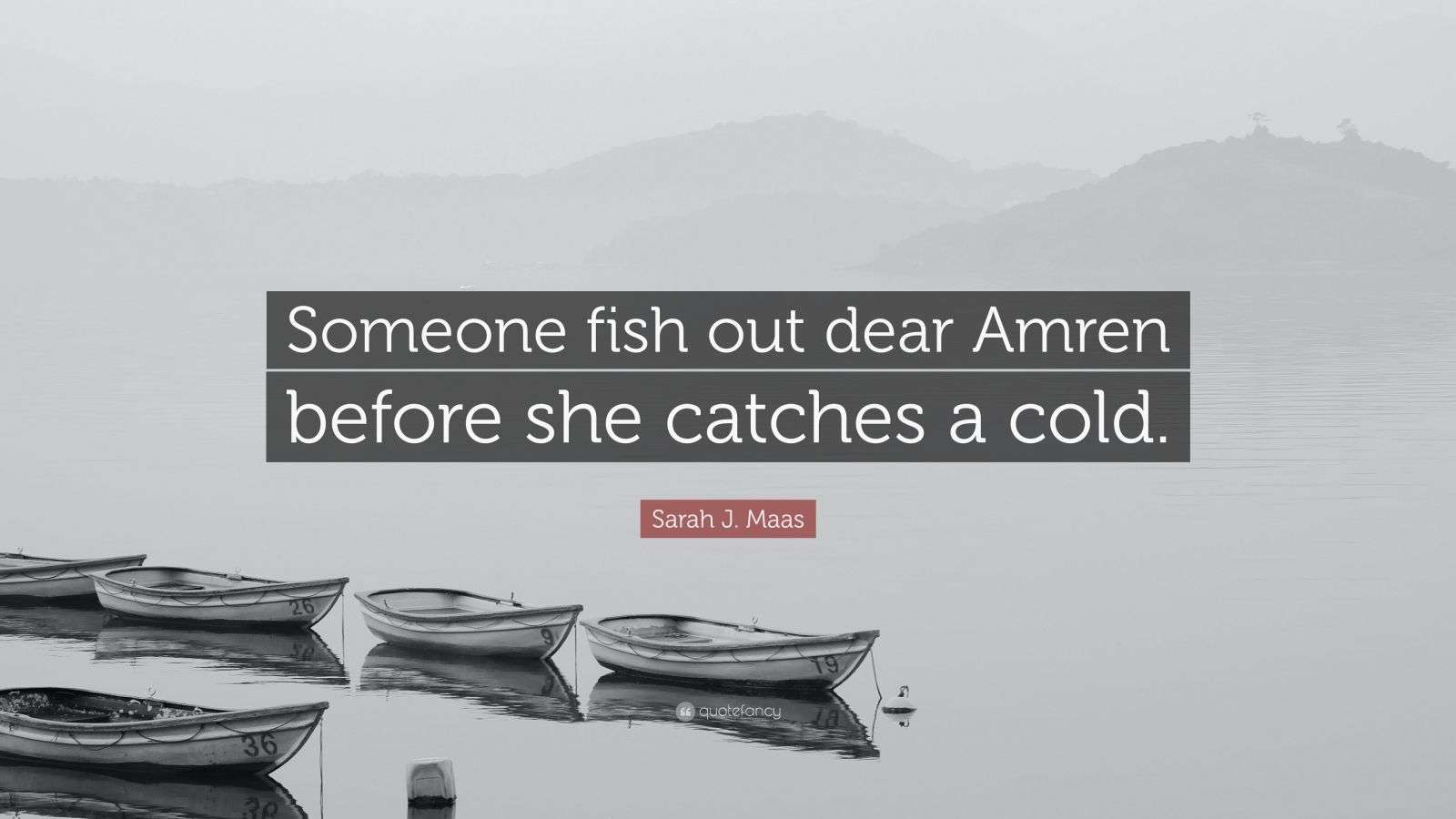 Sarah J. Maas Quote: “Someone fish out dear Amren before she catches a ...