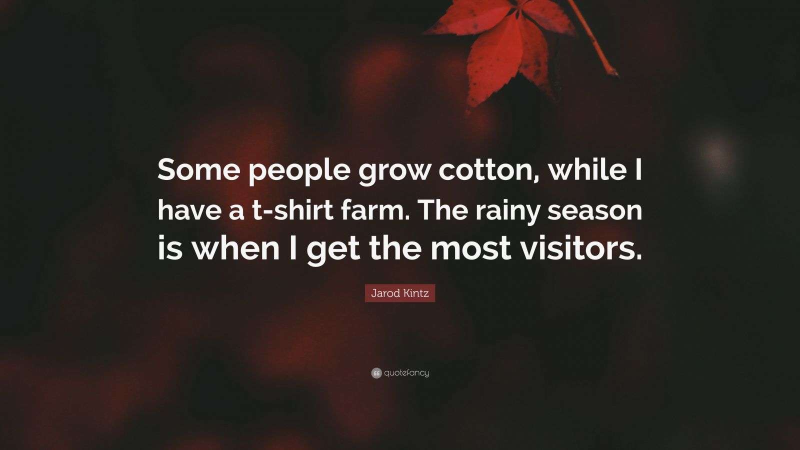 Jarod Kintz Quote: “Some people grow cotton, while I have a t-shirt ...