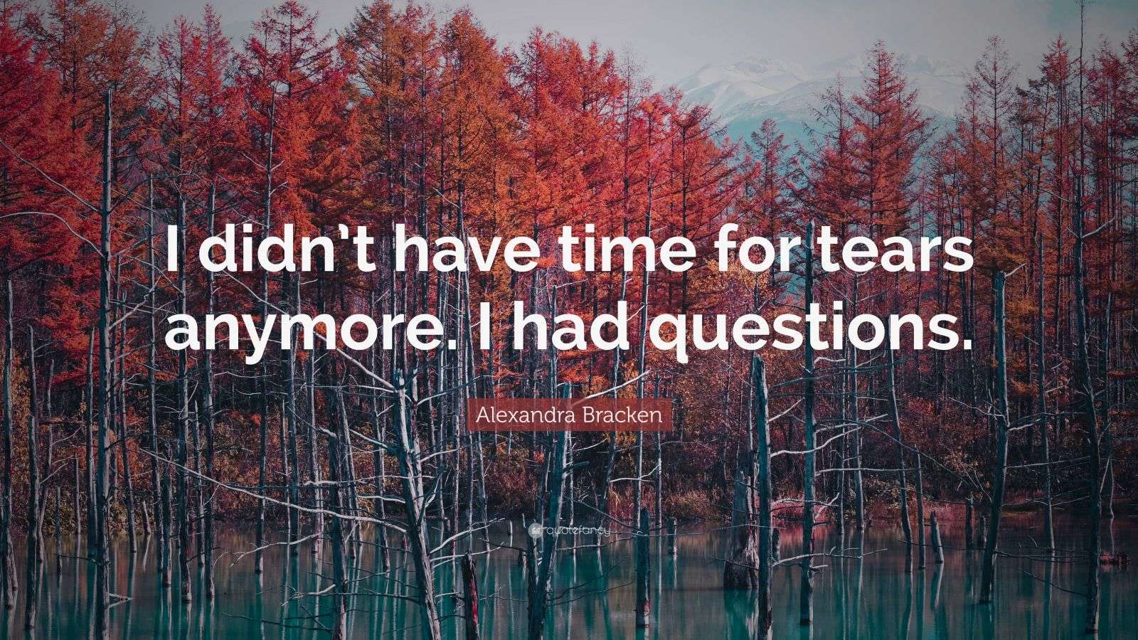 Alexandra Bracken Quote: “I didn’t have time for tears anymore. I had ...