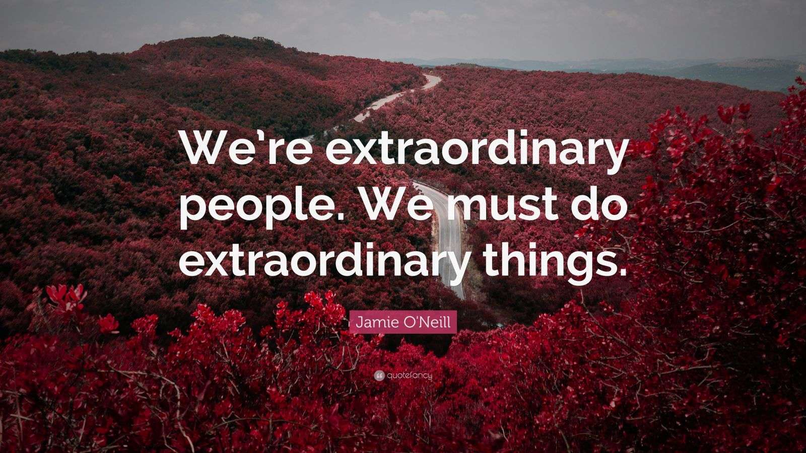 Jamie O'Neill Quote: “We’re extraordinary people. We must do ...