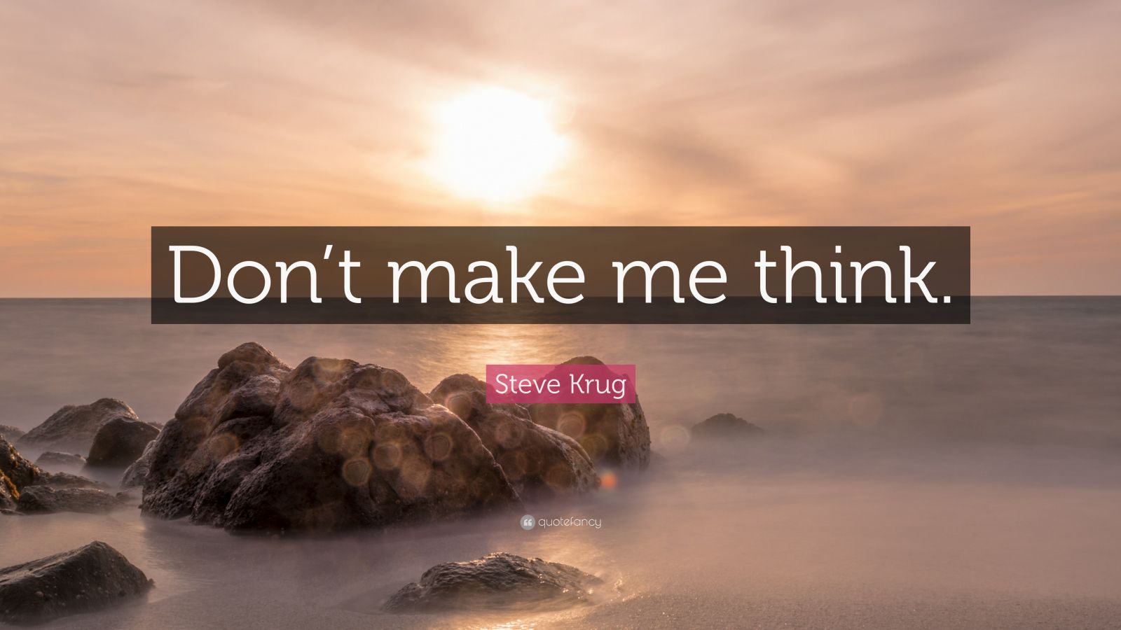 Steve Krug Quote: “Don’t make me think.”