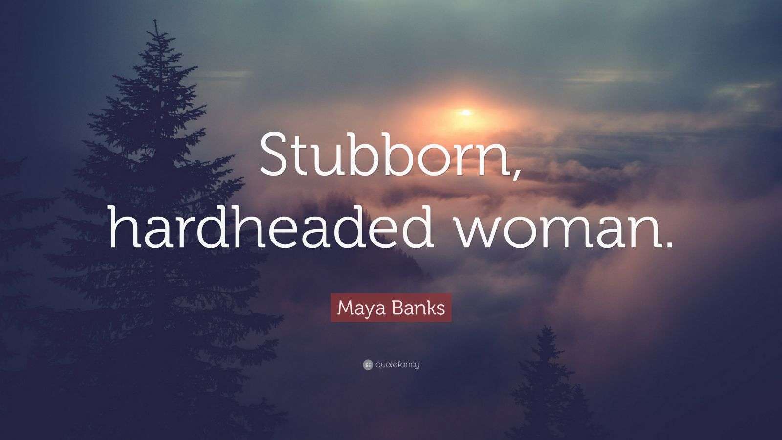 Maya Banks Quote: “Stubborn, hardheaded woman.”