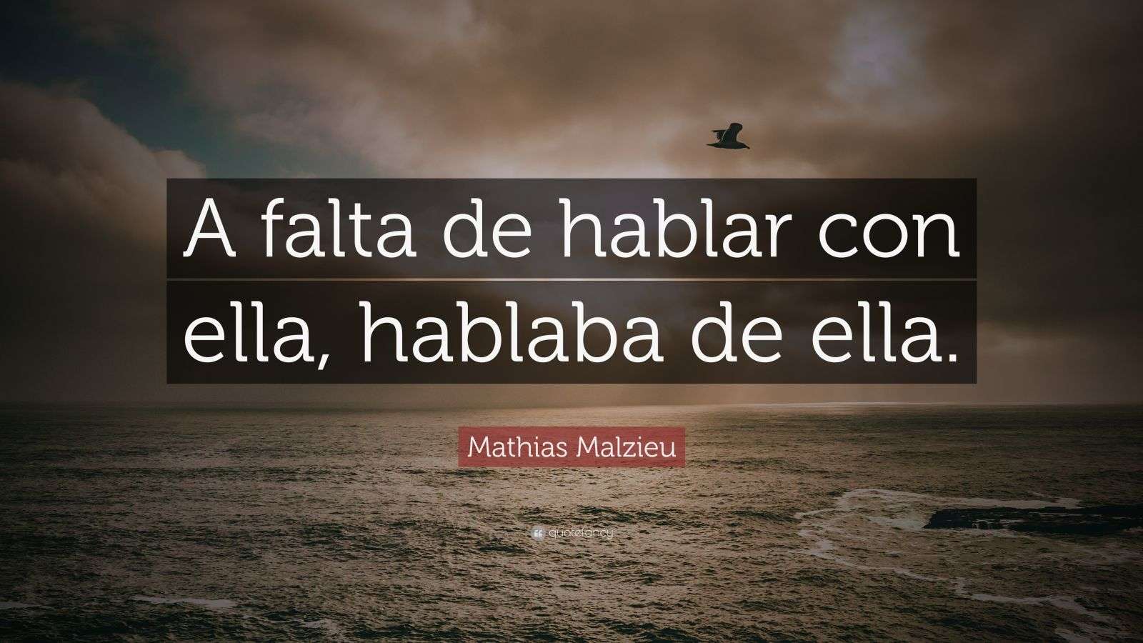 Mathias Malzieu Quote: “A falta de hablar con ella, hablaba de ella.”