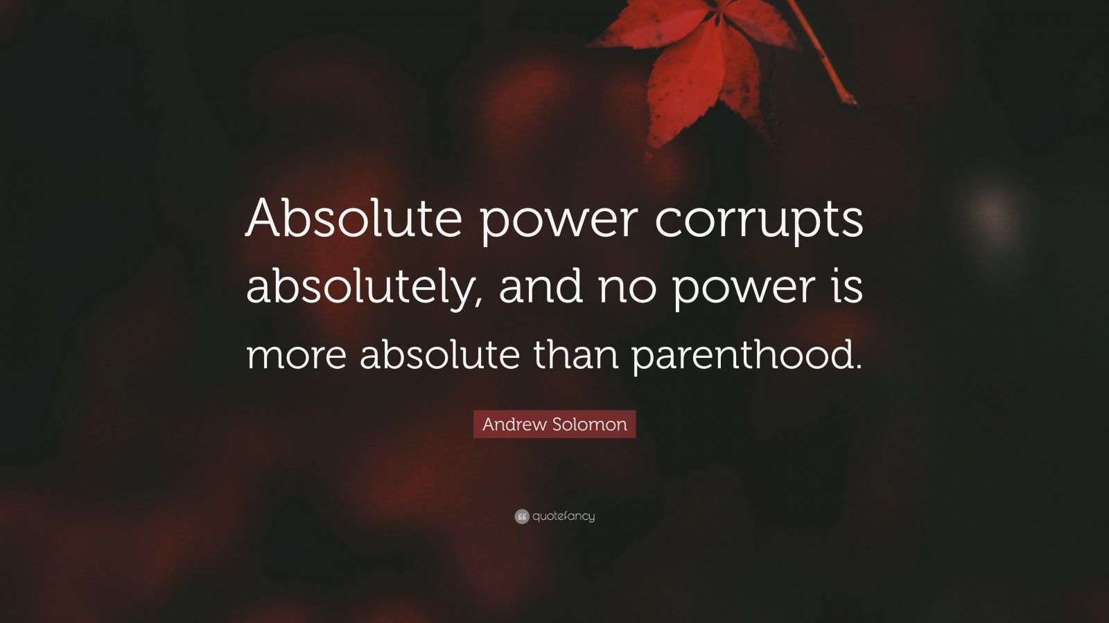Andrew Solomon Quote: “Absolute power corrupts absolutely, and no power ...