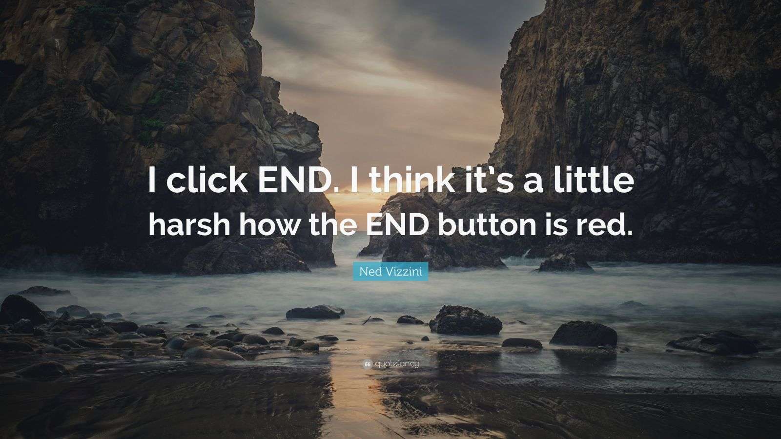 Ned Vizzini Quote: “I click END. I think it’s a little harsh how the ...