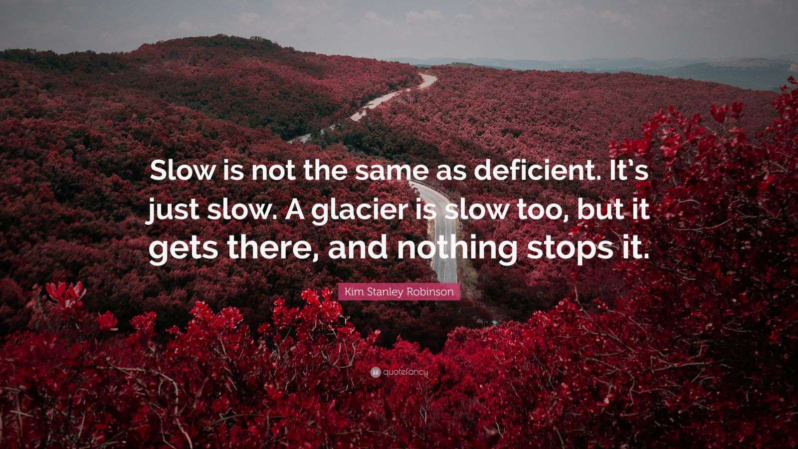 Kim Stanley Robinson Quote: “Slow is not the same as deficient. It’s ...