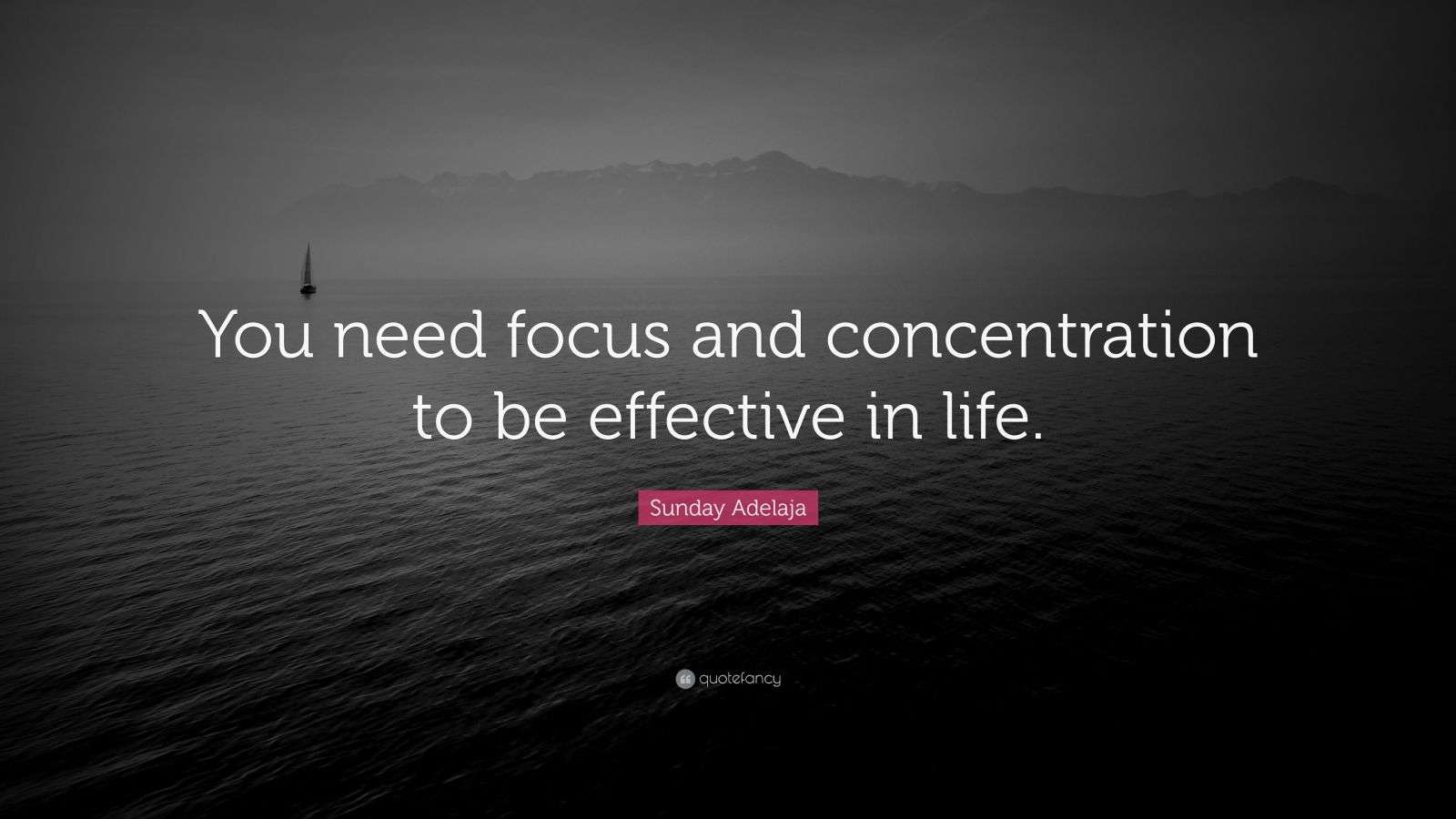 Sunday Adelaja Quote: “You need focus and concentration to be effective ...