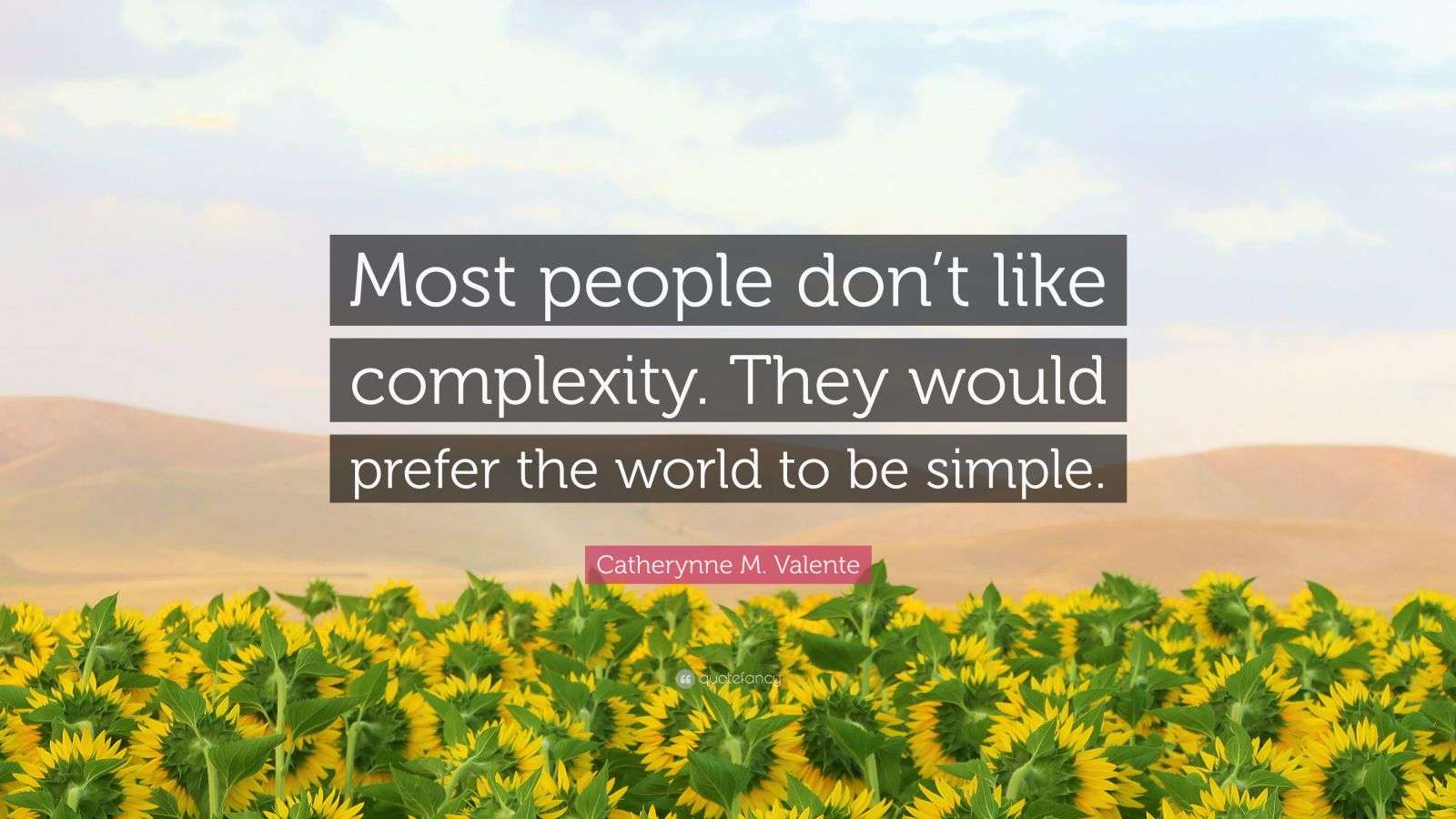 Catherynne M. Valente Quote: “Most people don’t like complexity. They ...