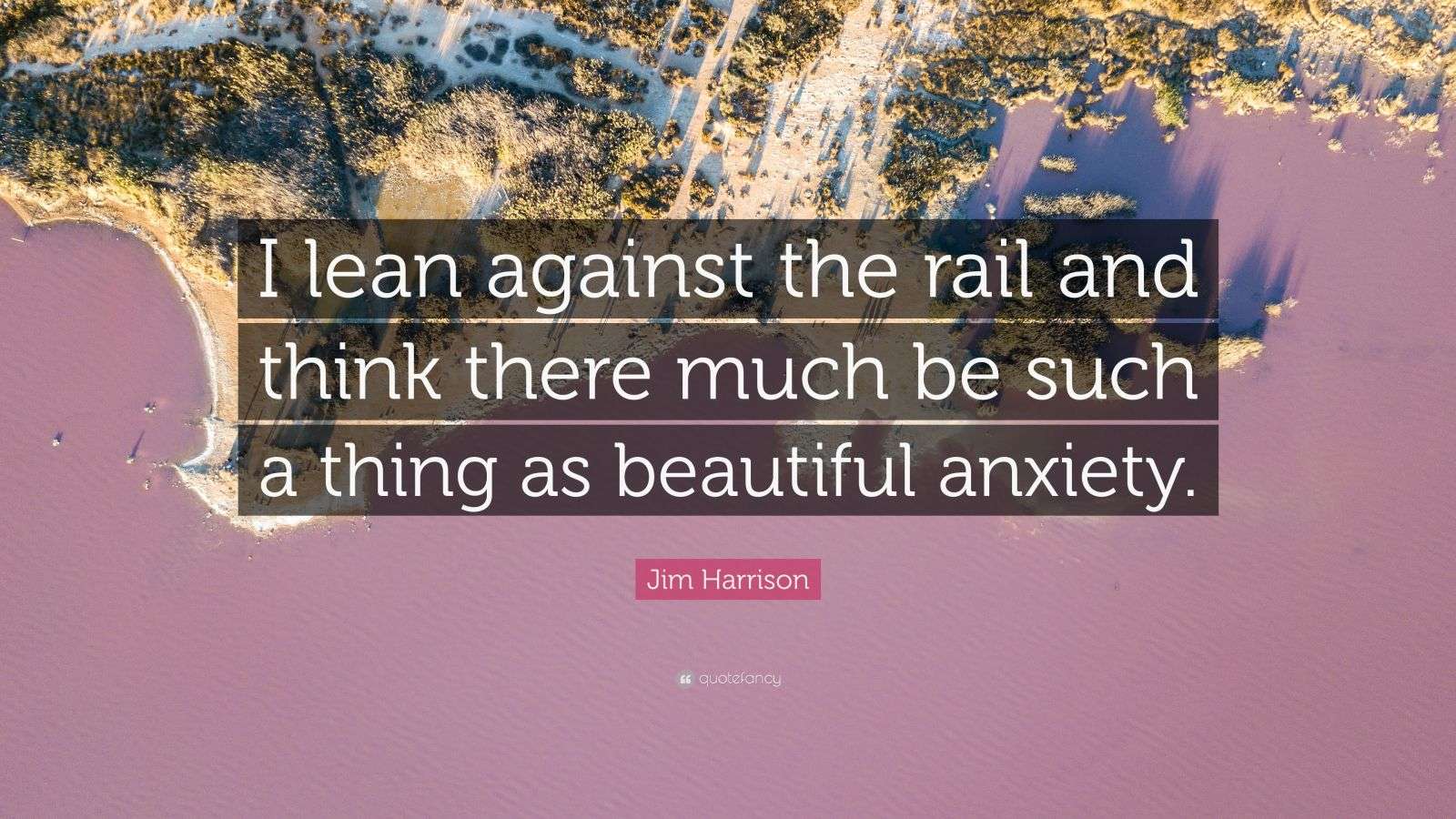 Jim Harrison Quote: “I lean against the rail and think there much be ...