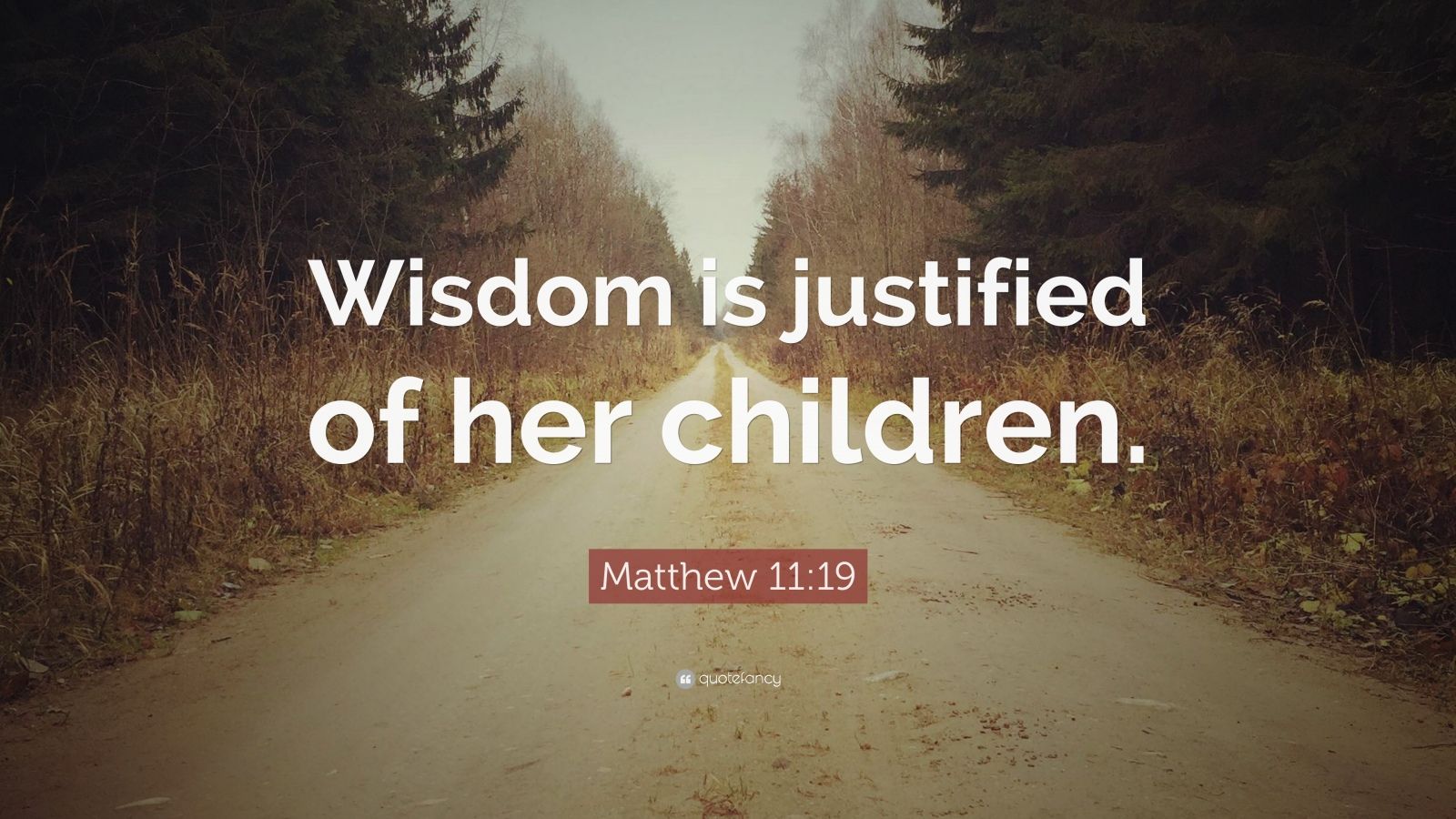 Matthew 11:19 Quote: “Wisdom is justified of her children.” (21 ...