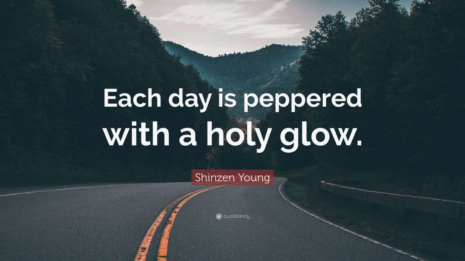 Shinzen Young Quote: “Each day is peppered with a holy glow.”