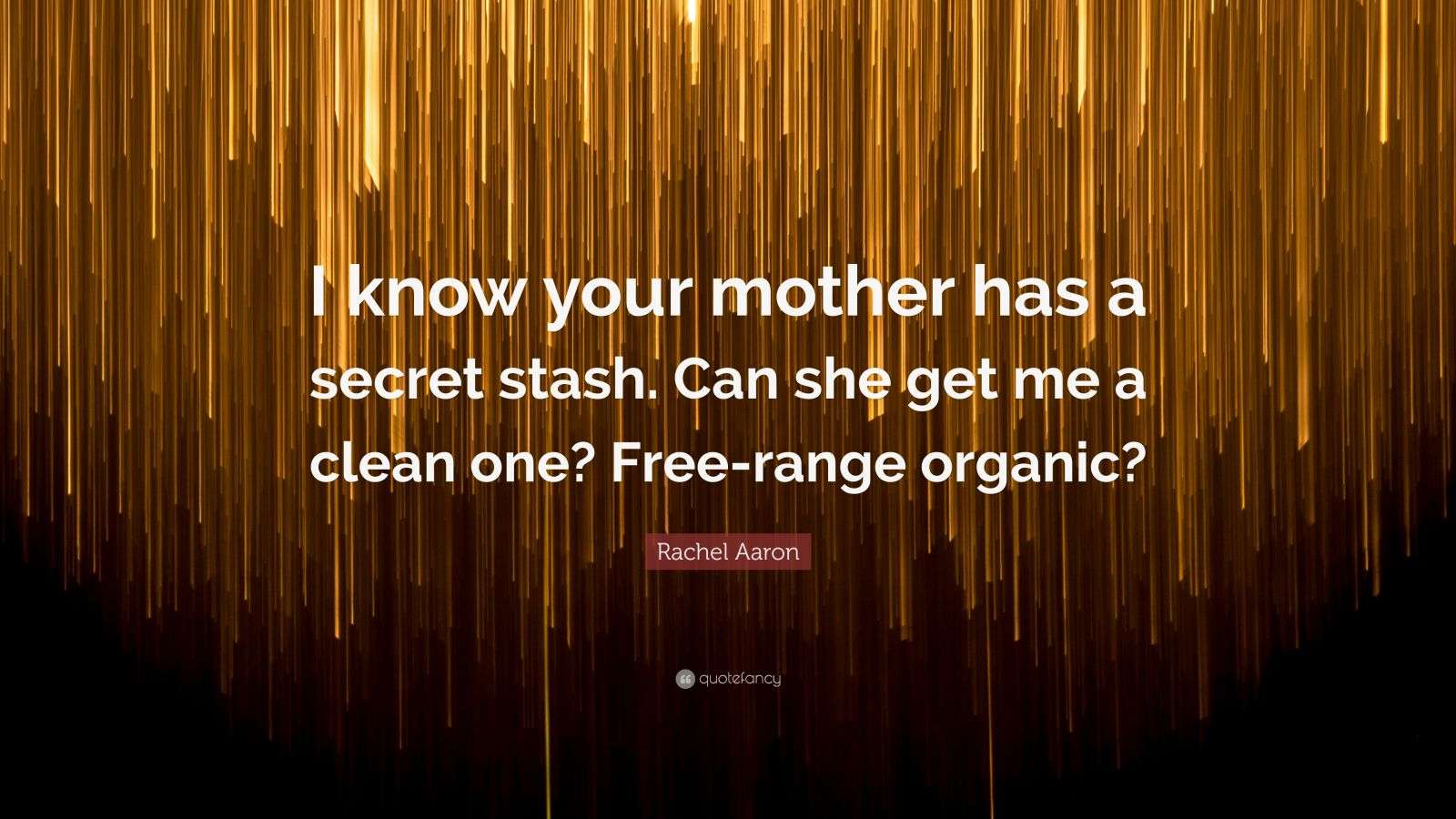 Rachel Aaron Quote: “I know your mother has a secret stash. Can she get ...