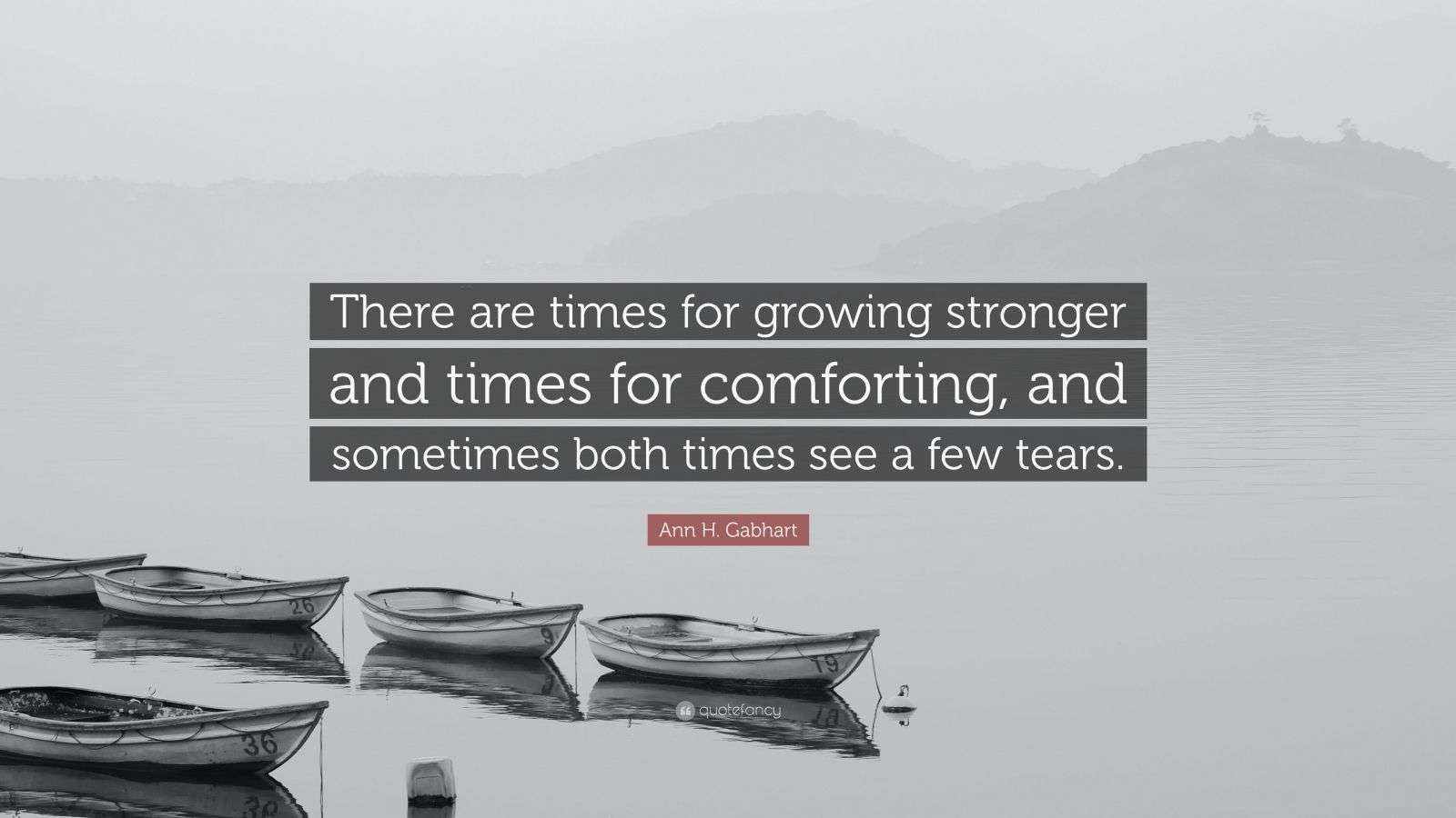 Ann H. Gabhart Quote: “There are times for growing stronger and times ...