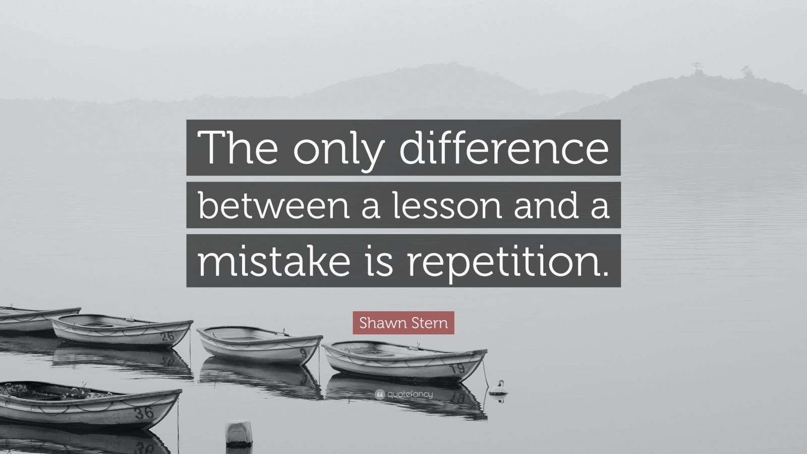 Shawn Stern Quote: “The only difference between a lesson and a mistake ...