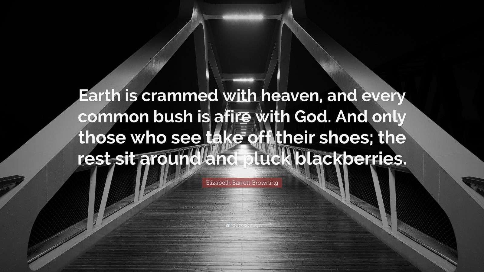 Elizabeth Barrett Browning Quote: “Earth is crammed with heaven, and ...