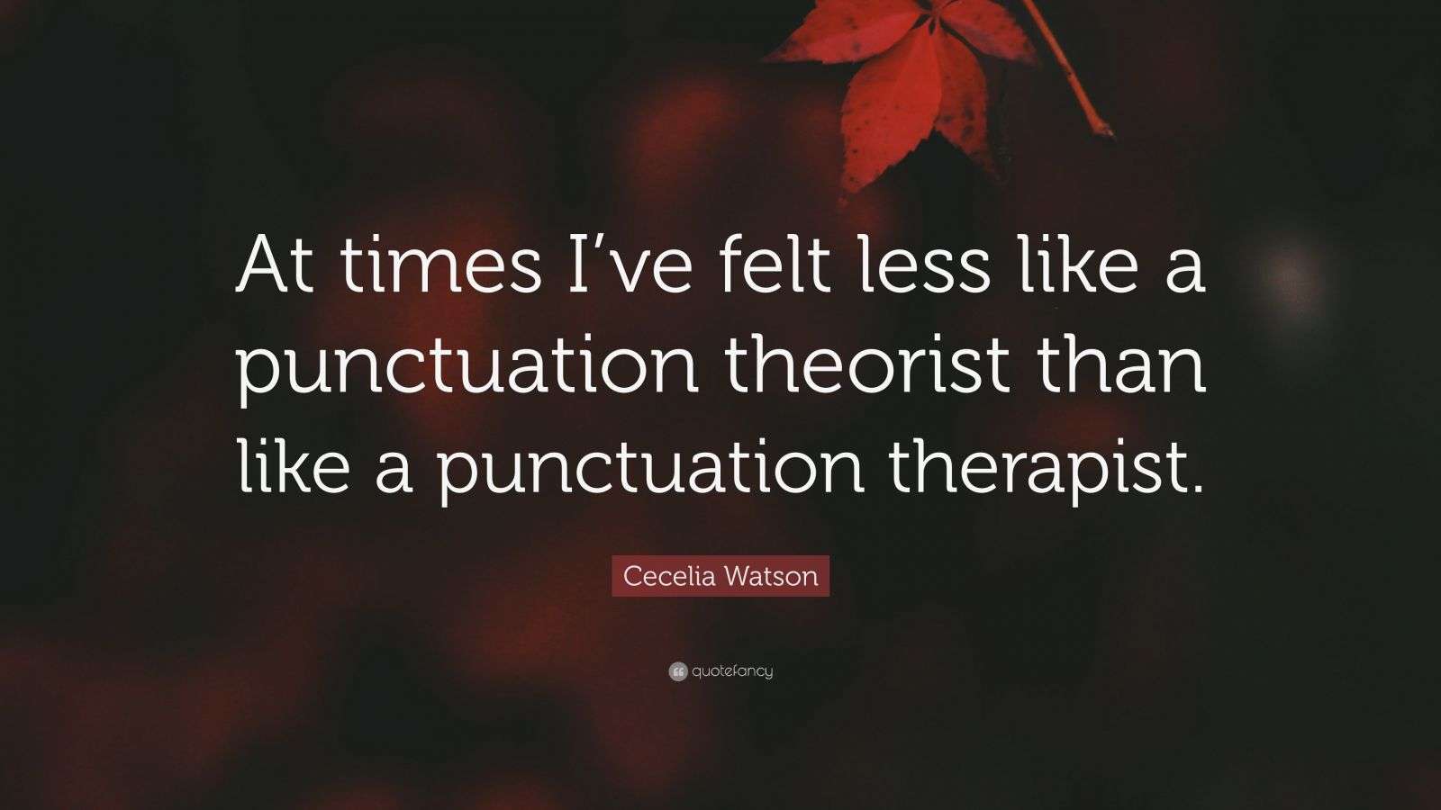 Cecelia Watson Quote: “At times I’ve felt less like a punctuation ...