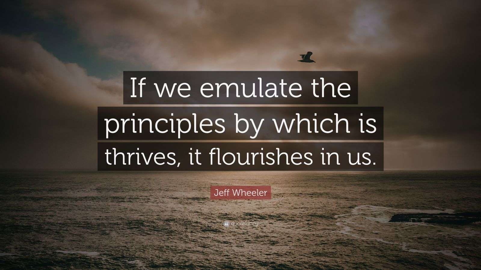 Jeff Wheeler Quote: “If we emulate the principles by which is thrives ...