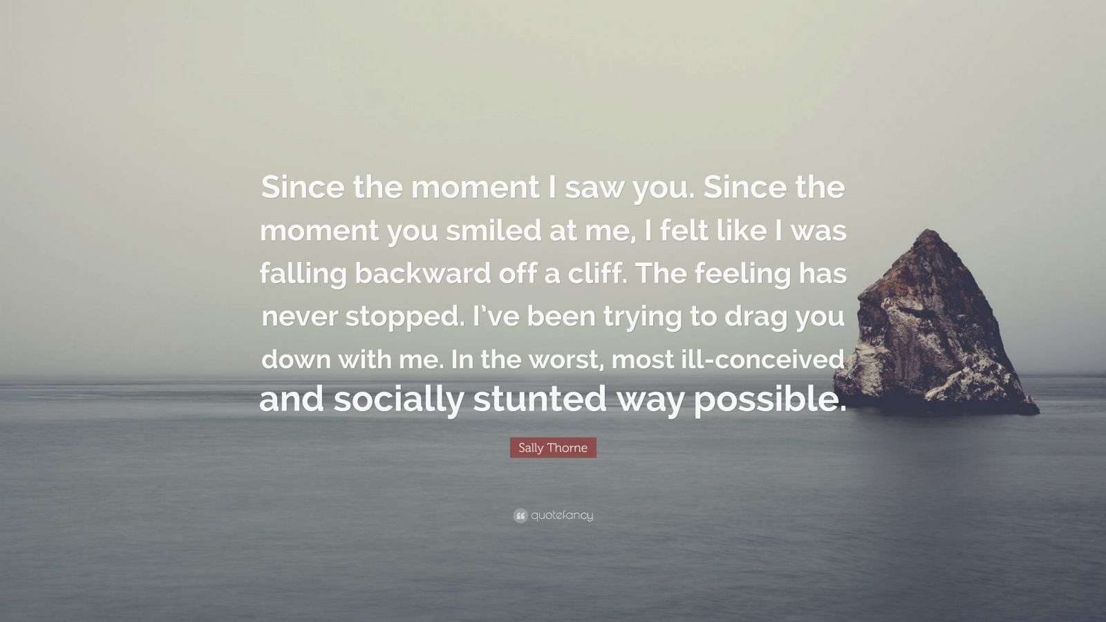 Sally Thorne Quote: “Since the moment I saw you. Since the moment you ...