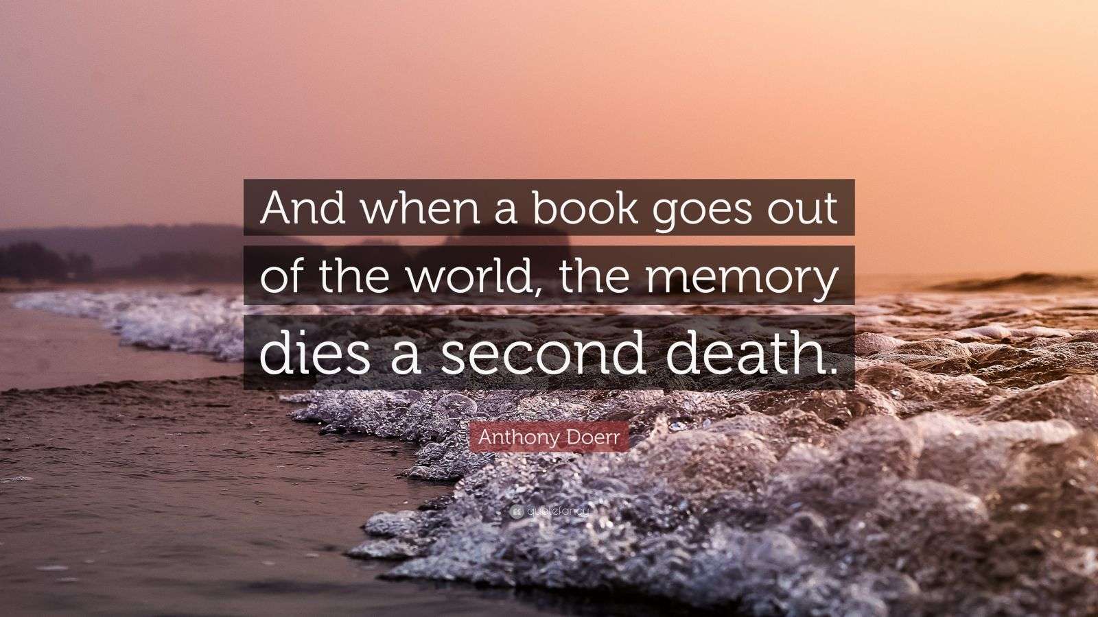Anthony Doerr Quote: “And when a book goes out of the world, the memory ...
