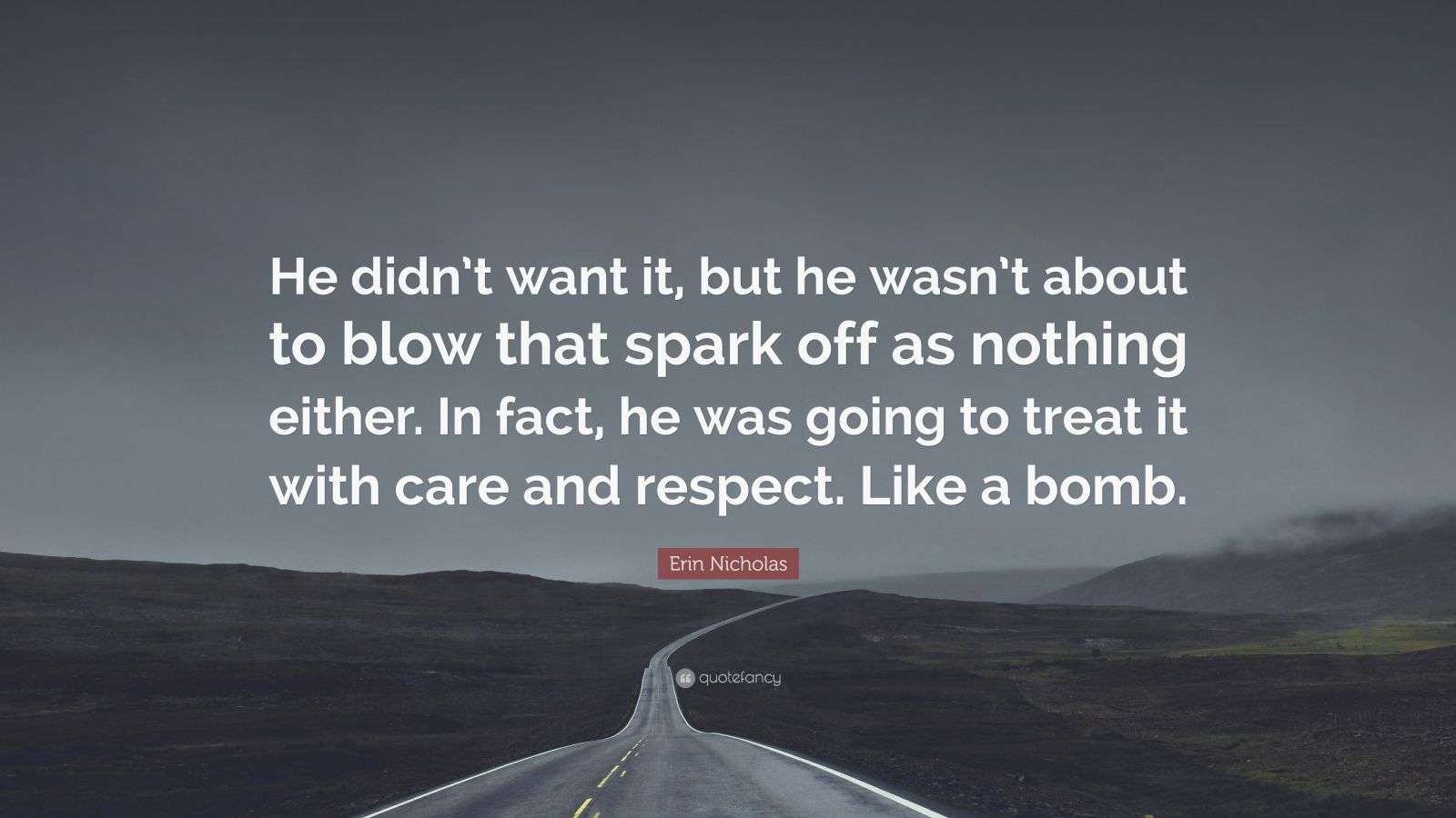 Erin Nicholas Quote: “He didn’t want it, but he wasn’t about to blow ...