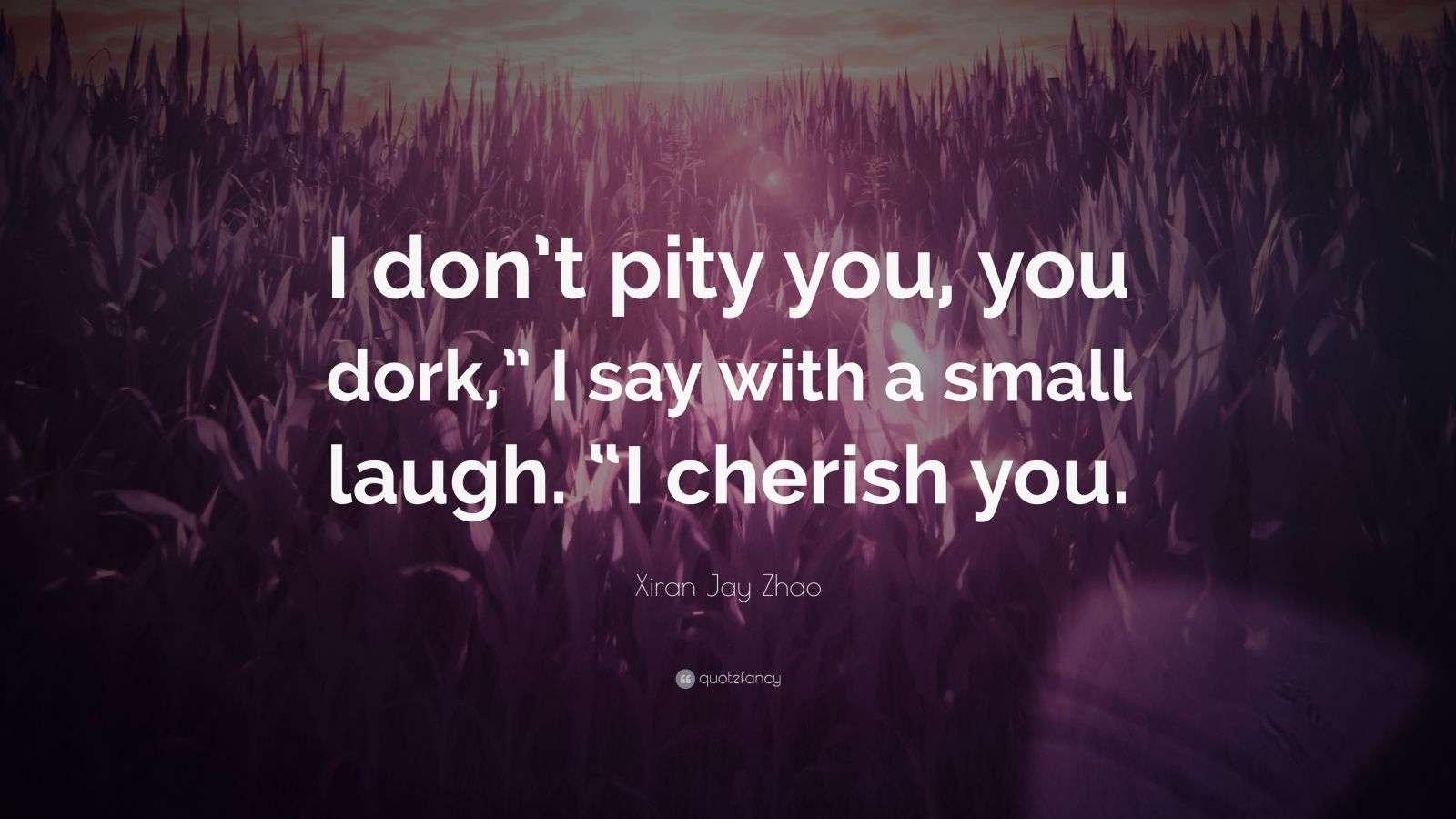 Xiran Jay Zhao Quote: “I don’t pity you, you dork,” I say with a small ...