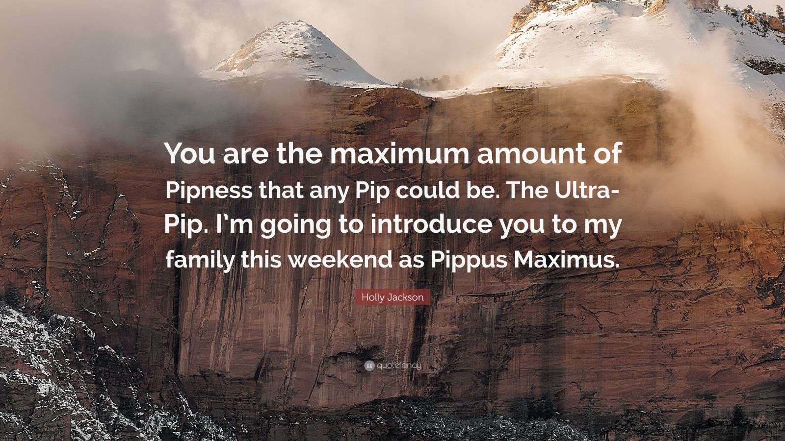 Holly Jackson Quote: “You are the maximum amount of Pipness that any ...