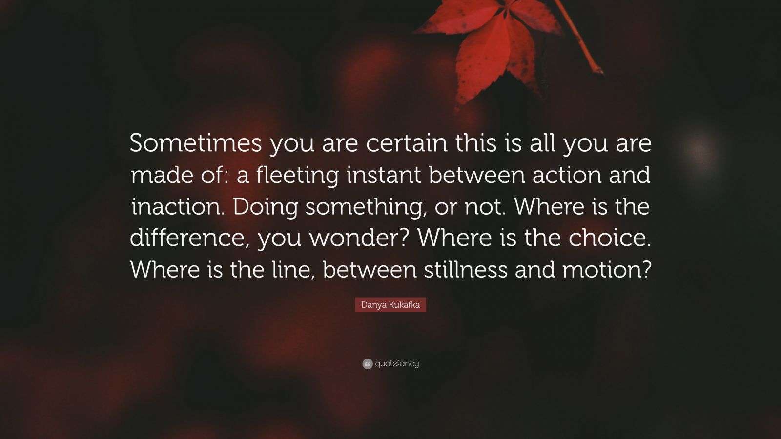 Danya Kukafka Quote: “Sometimes you are certain this is all you are ...